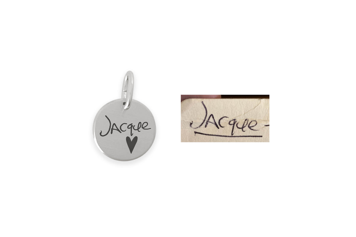 Madison Pendant | Personalized Handwriting Charm Necklace | Scripted ...