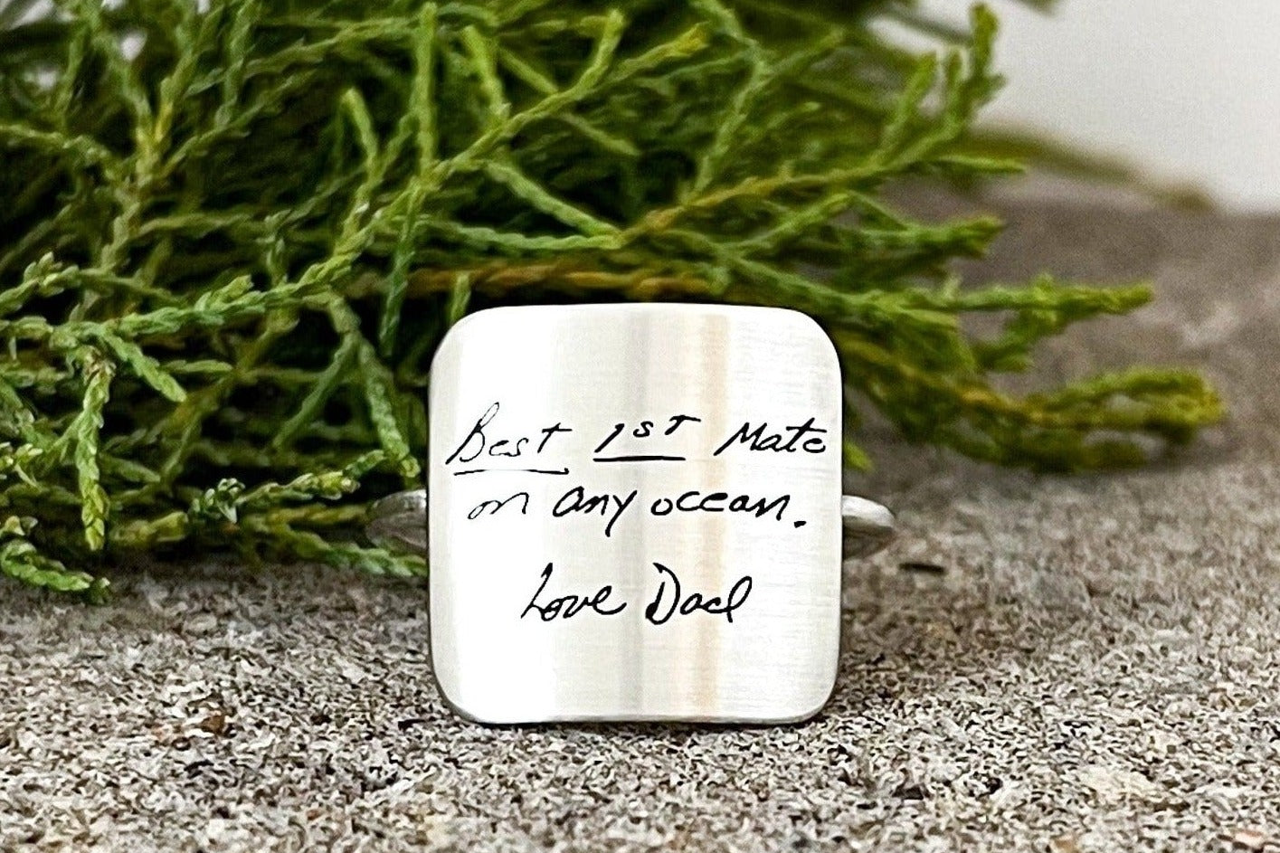 Custom Memorial Jewelry | Enameled Photograph | Engraved Handwriting ...